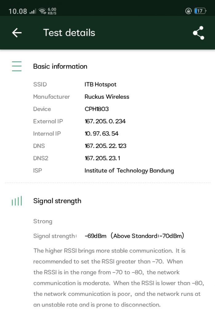 Gedung GKU 3 Lantai 3 Ruang K3. 301 Wifi SSID ITB Hospot Connect
